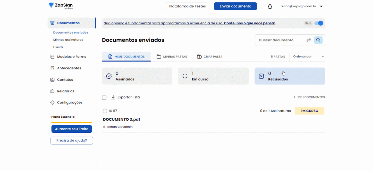 Como enviar documentos em PDF: assine e envie pela ZapSign